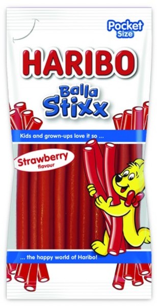 Haribo 80g Balla StixxErdbeer